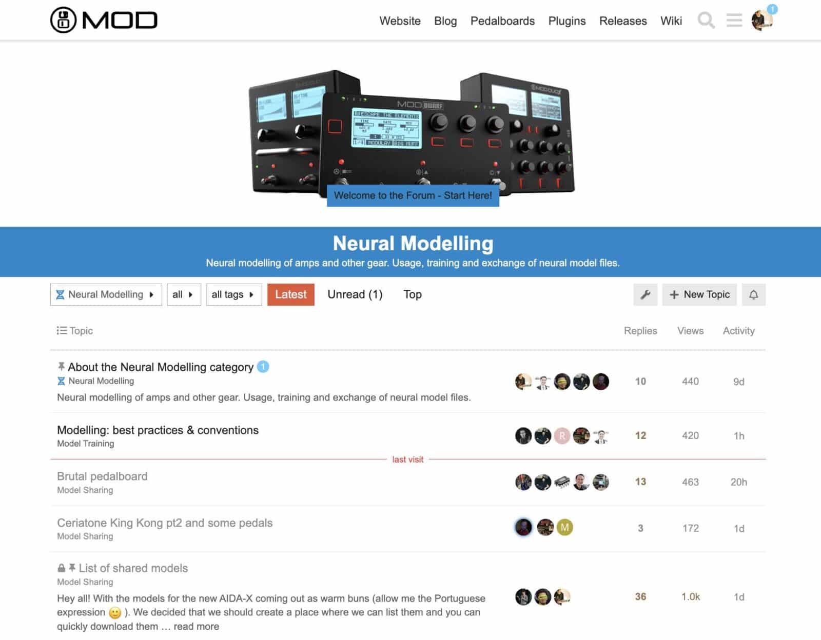 Neural modelling - MOD Audio website